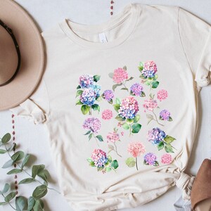 Hydrangea Flower Shirt for Women Garden Lover Gift Wildflower Tshirt ...