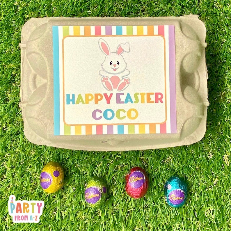 Personlised Easter Egg Cartons | Kids | Class | Gift |present ...