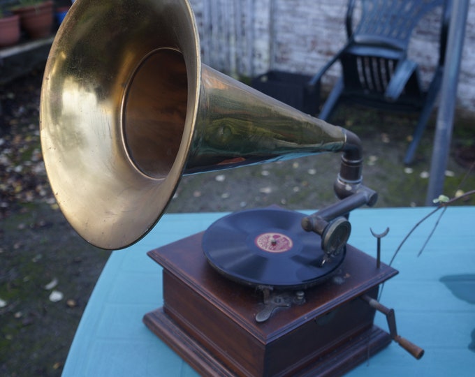 Old Windup Gramophone Phonograph About 1910 - Etsy