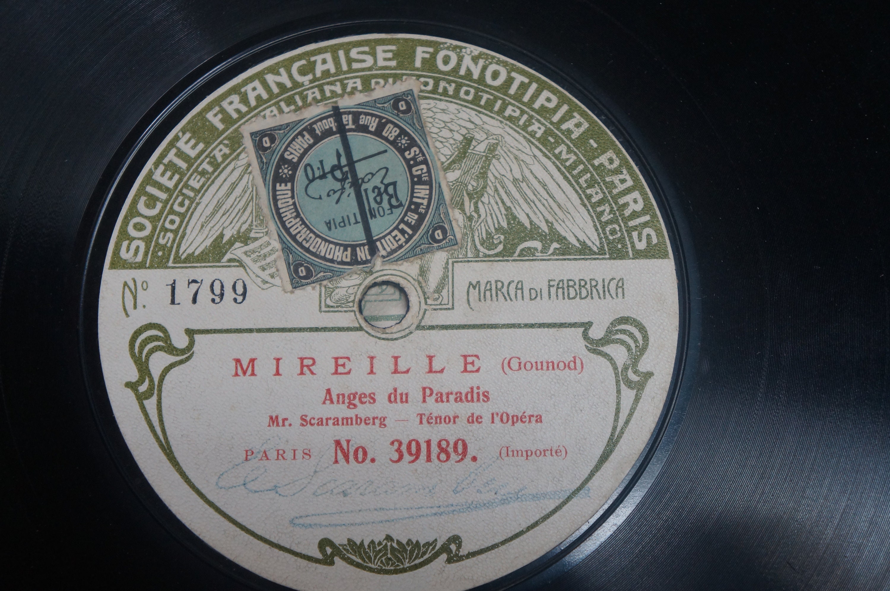 5 Phonotipia 78 Rpm Records Opera More Than 100 Years Old - Etsy
