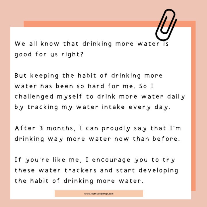 Printable Water Intake Tracker, Minimal Design, Track Daily Water ...