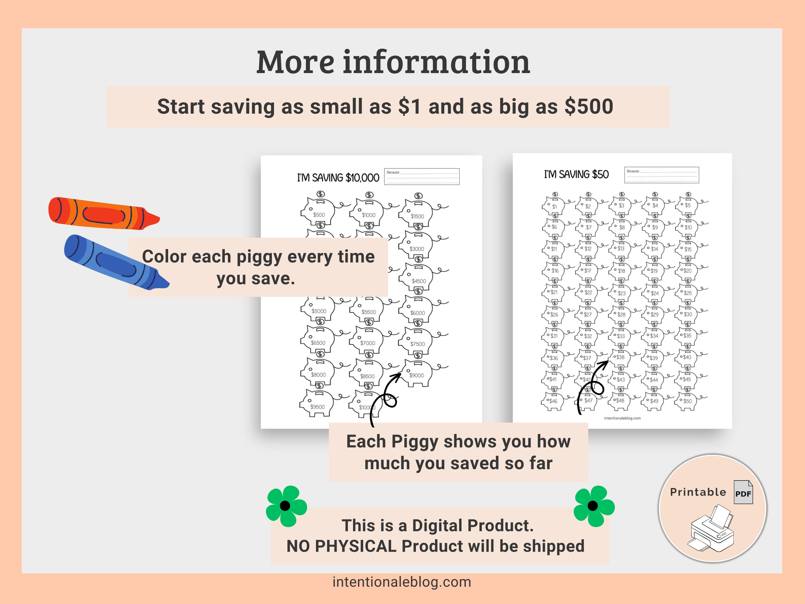Saving Tracker Printable Savings Challenge Money Savings - Etsy