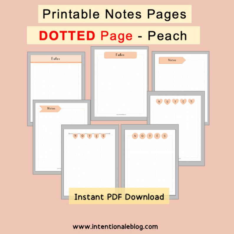 Writing Paper Printable / Printable Notes Page / A4 and US Letter Size ...