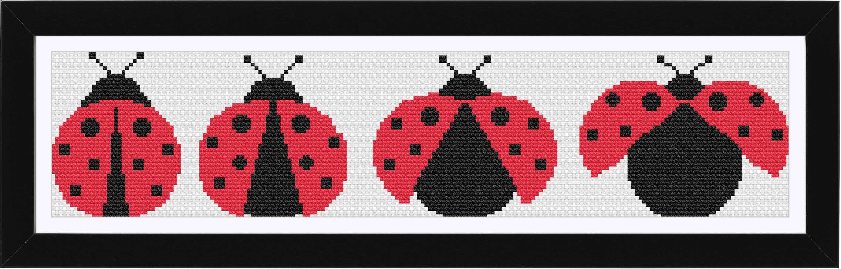 Lady Bugs, Bugs, Cross Stitch Pattern, Cross Stitch, Beginner, Advanced ...