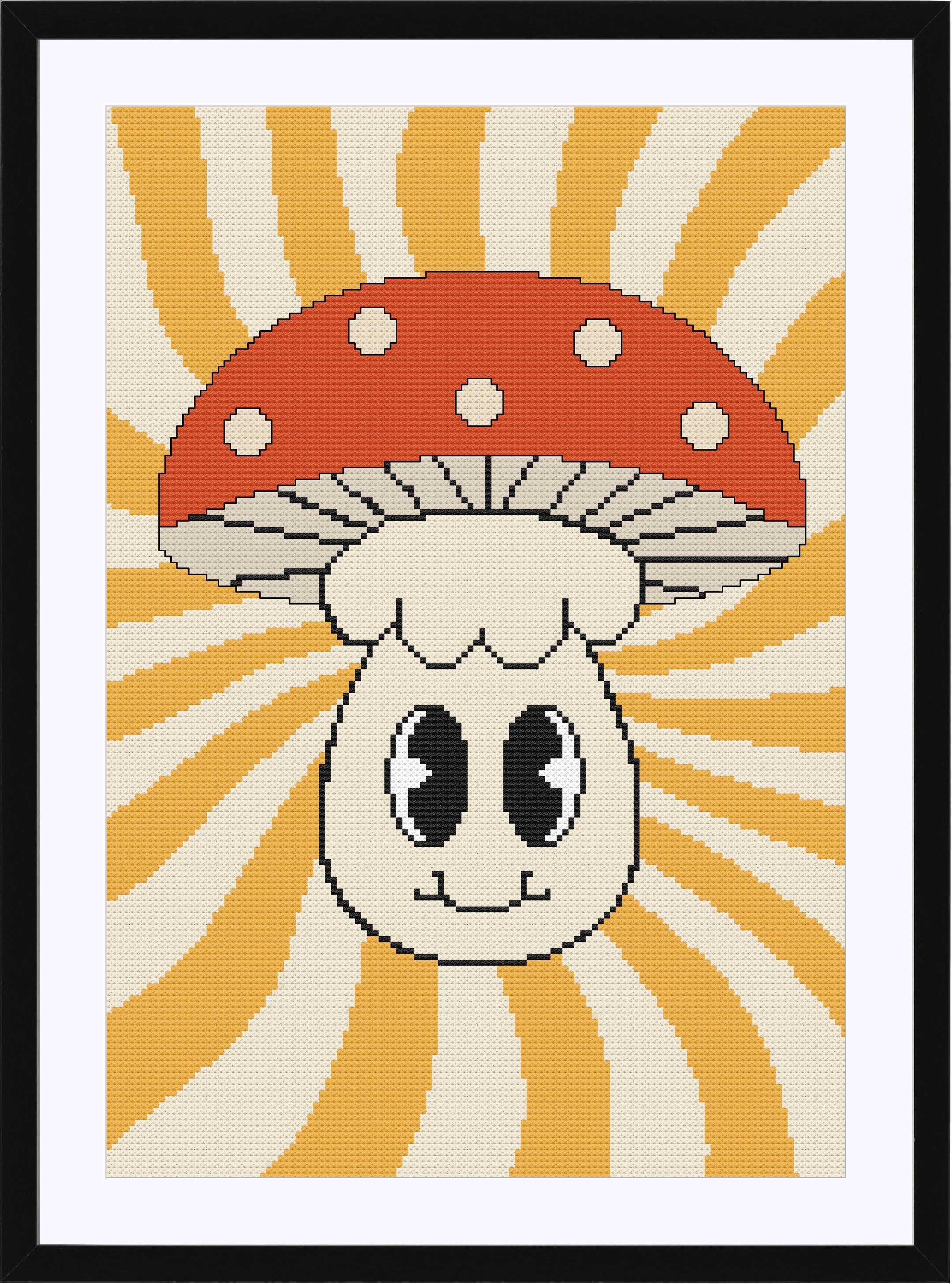 Groovy Mushroom, Cross Stitch Pattern, Cross Stitch - Etsy
