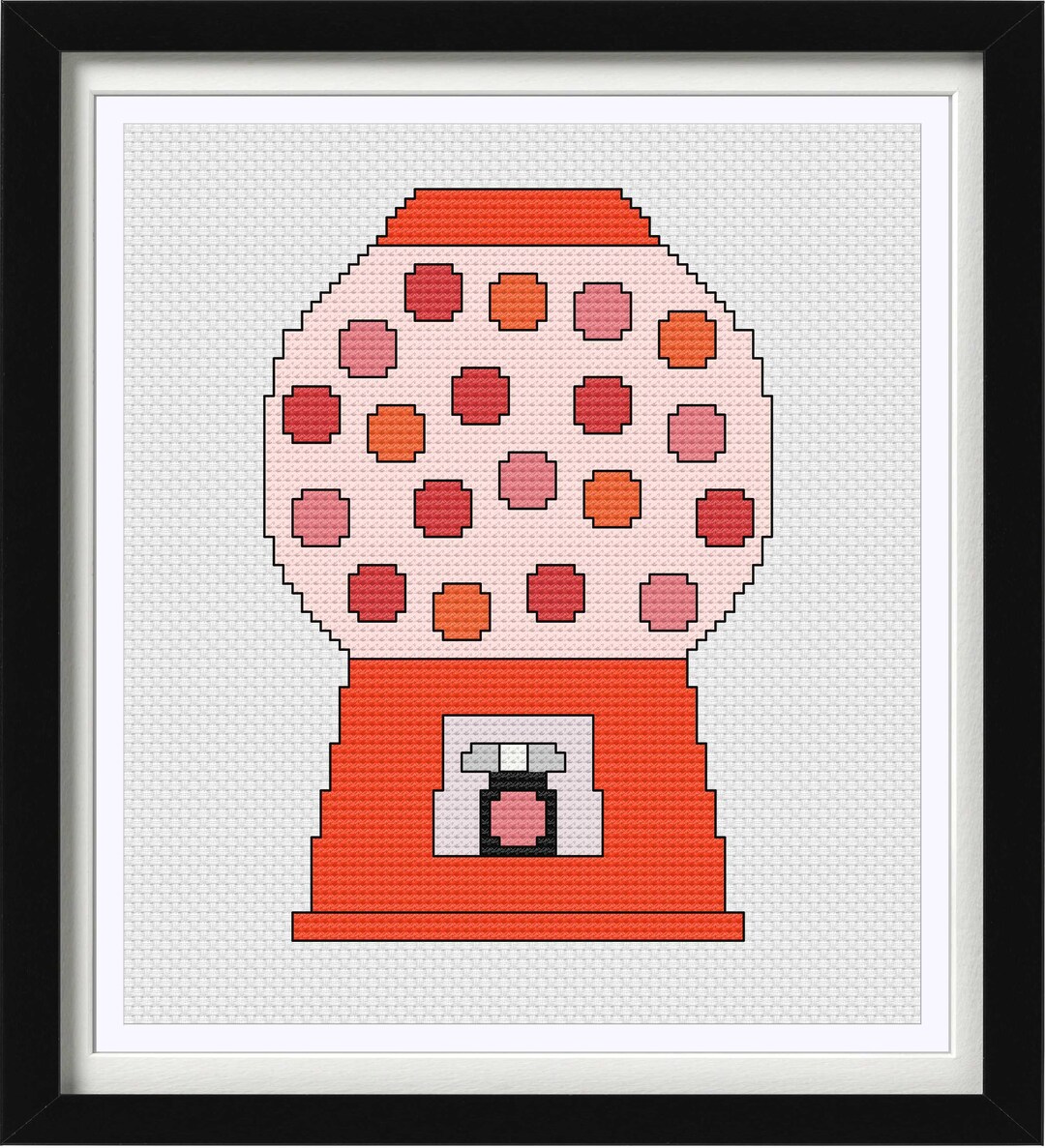 Gumball Machine Cross Stitch Pattern: Nostalgic Design (digital Pattern ...