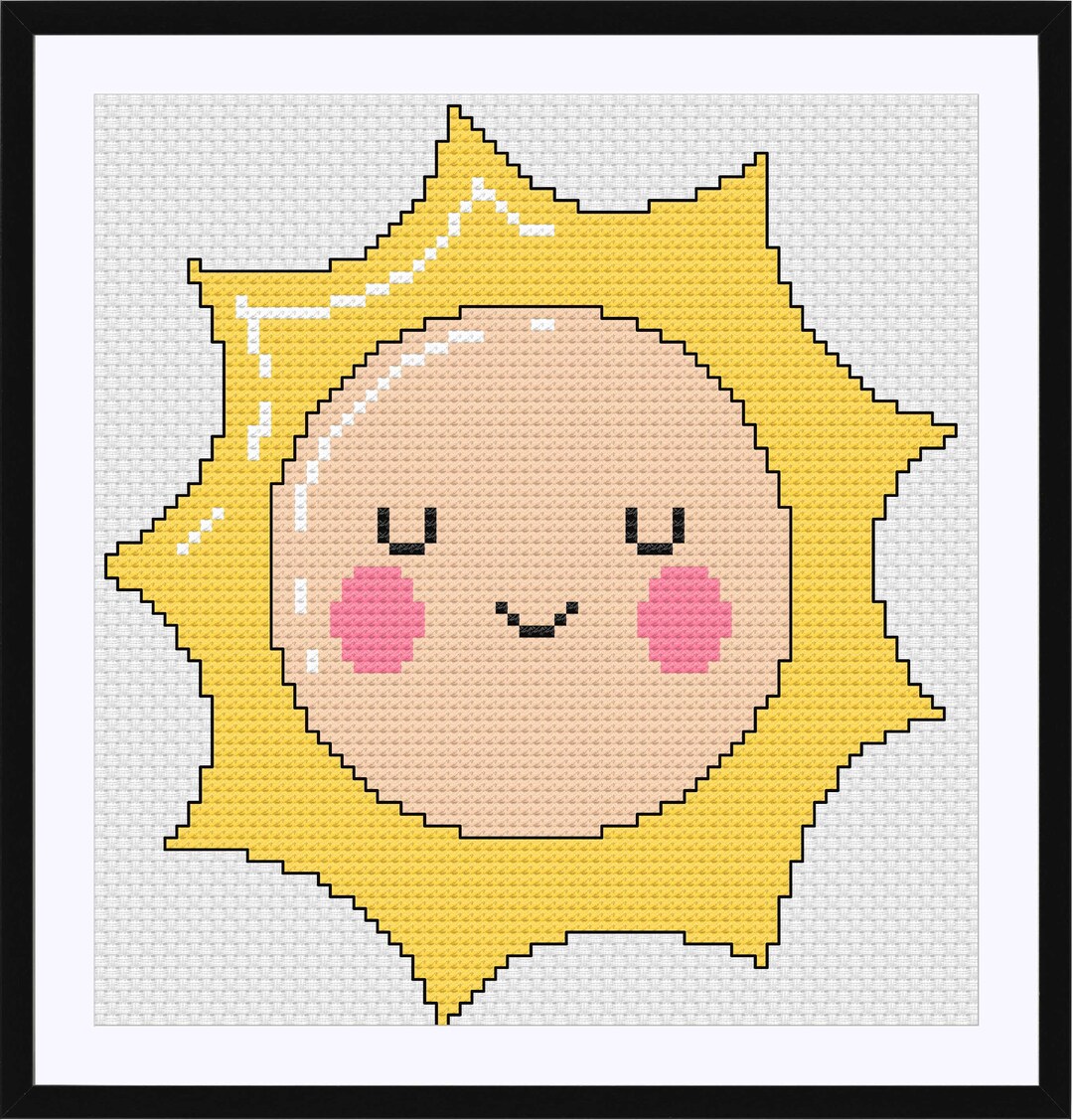 Cute Sunshine Cross Stitch Pattern, Beginner Friendly (digital Pattern ...