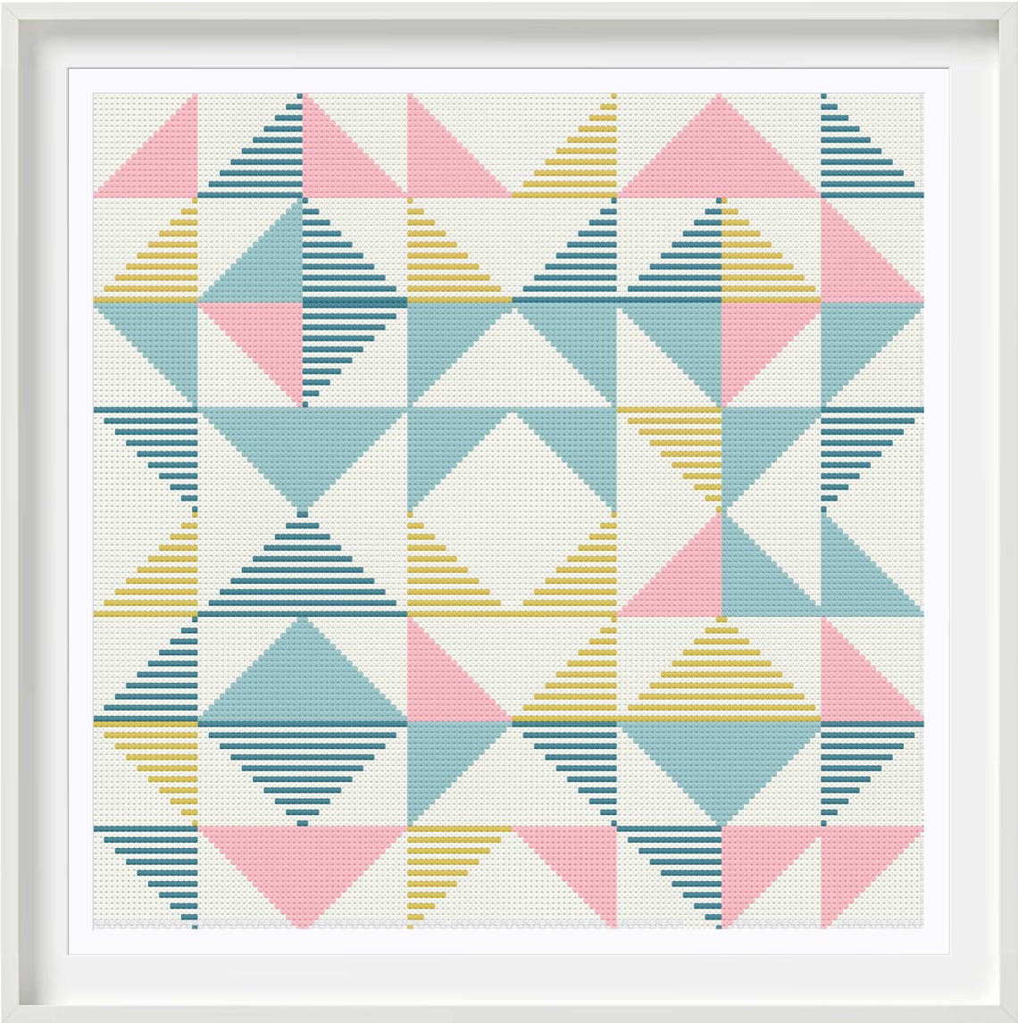 Farmhouse Quilt Cross Stitch Pattern: Geometric Design (digital Pattern ...
