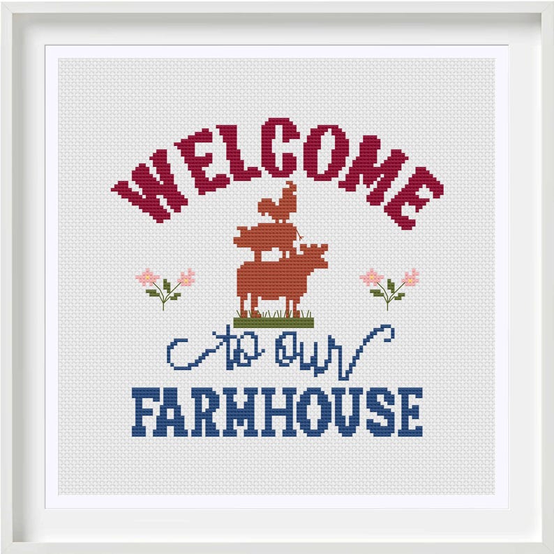 Welcome to Our Farmhouse Cross Stitch Pattern (digital Download) - Etsy