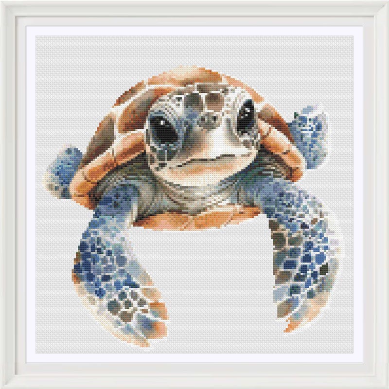 Turtle Cross Stitch - Etsy