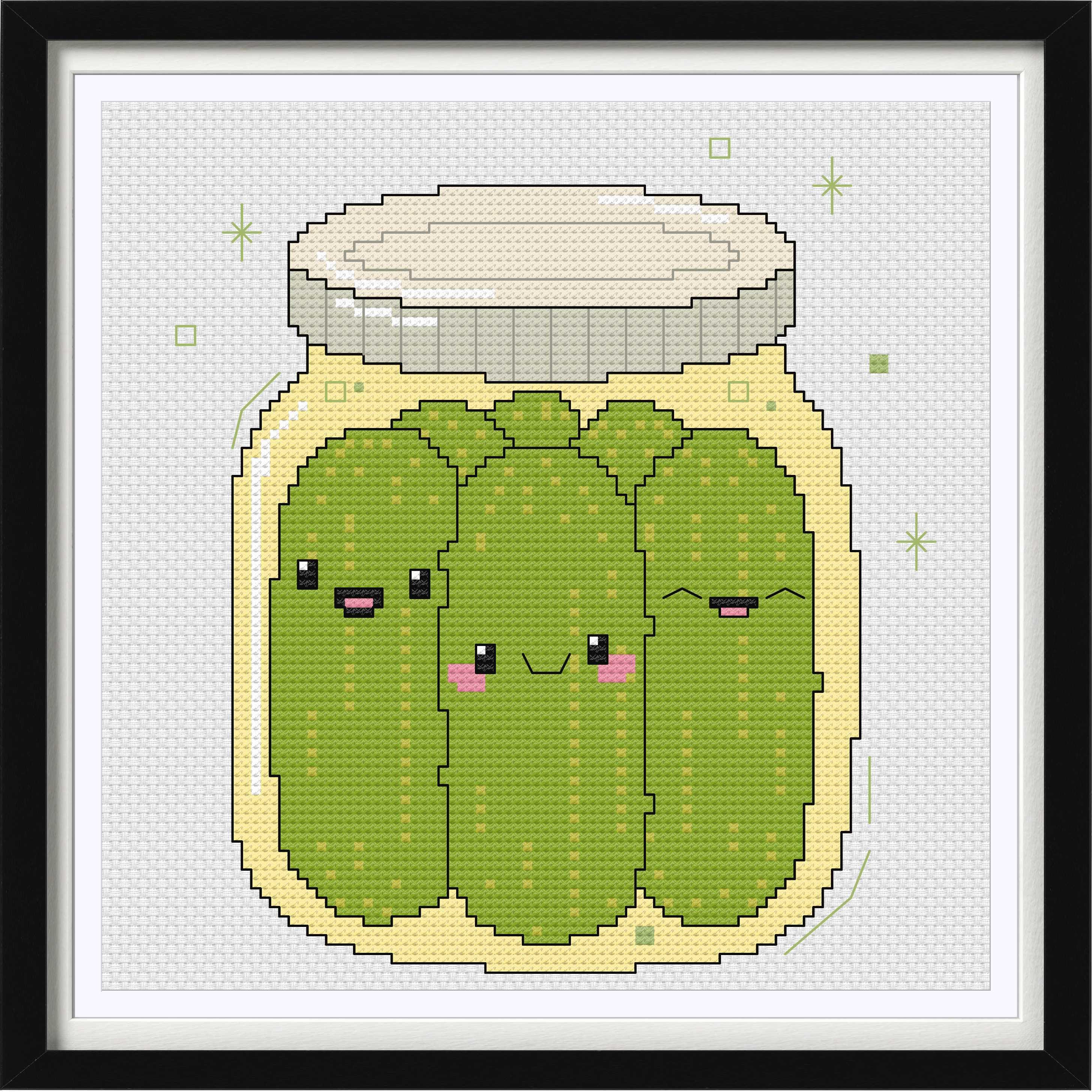 Happy Pickle Jar Cross Stitch Pattern (digital Download) - Etsy