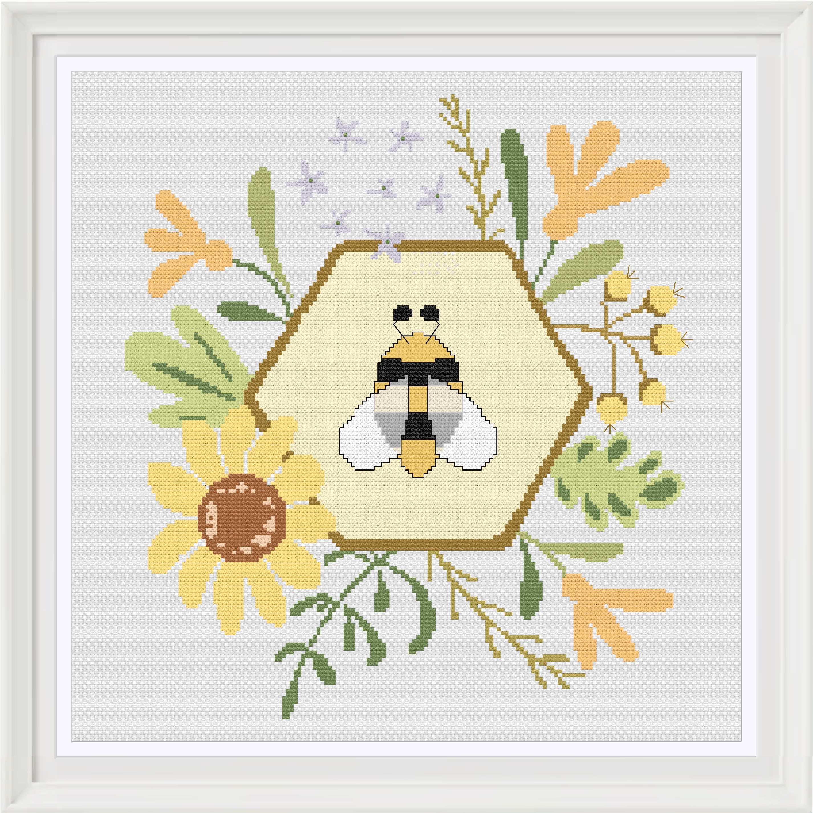 Bee, Bee Honeycomb, Cross Stitch Pattern, Cross Stitch - Etsy