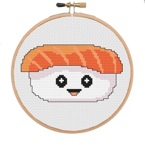 Cute Sushi, Cross Stitch Pattern, Cross Stitch, Beginner, Advanced - Etsy