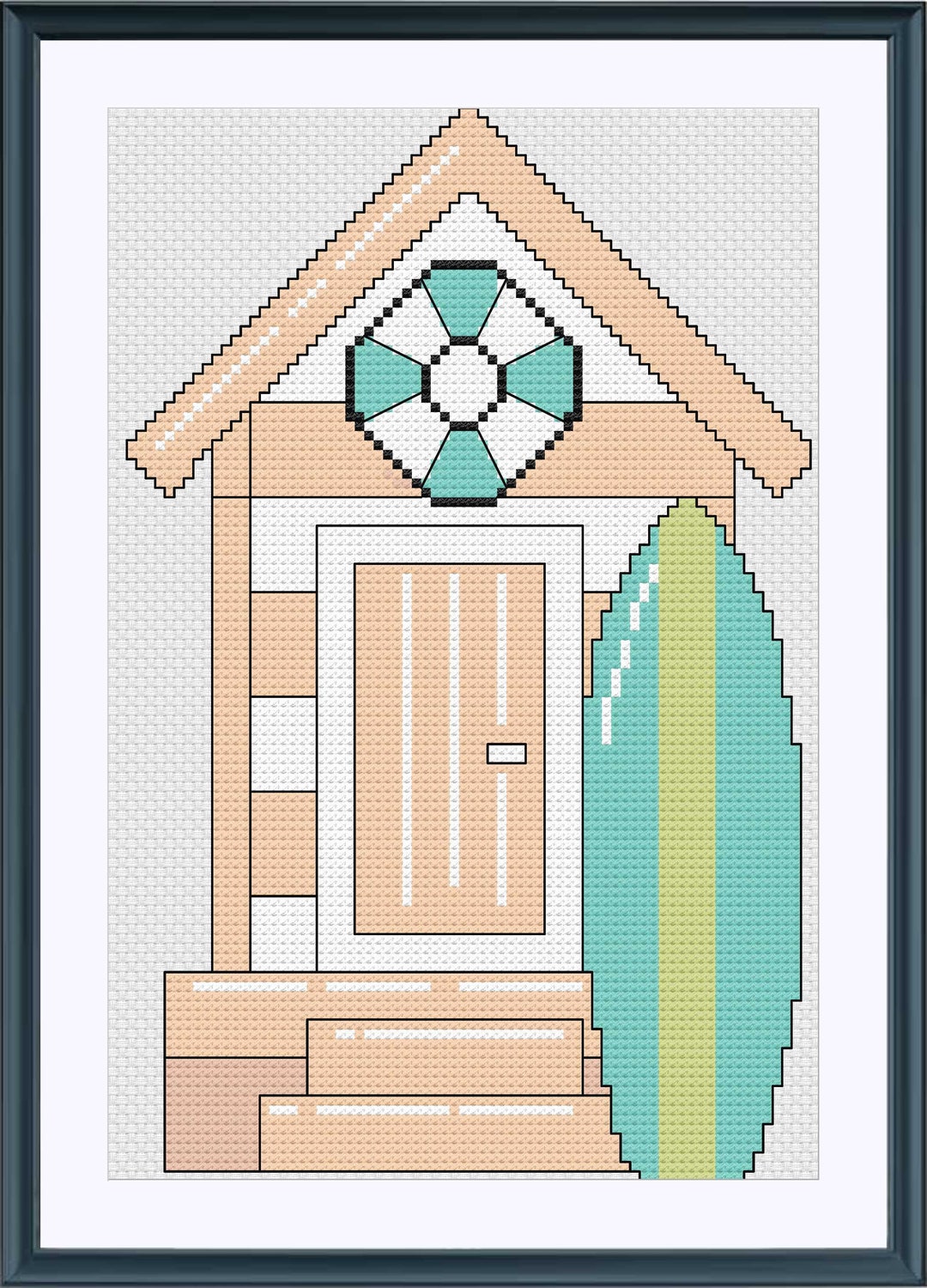 Beach House, Groovy, Cross Stitch Pattern, Cross Stitch, Beginner ...