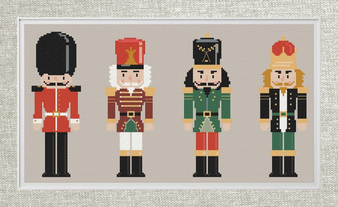 Nutcrackers, Christmas, Cross Stitch Pattern, Cross Stitch - Etsy