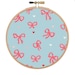 Bow Cross Stitch Pattern: Hearts, Pink & Red (digital Download) - Etsy