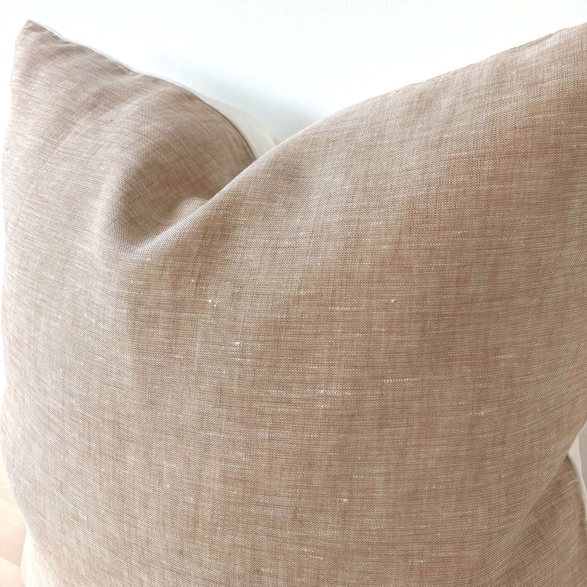 Earthy Beige Soft Linen Pillow Cover Soft & Natural European - Etsy