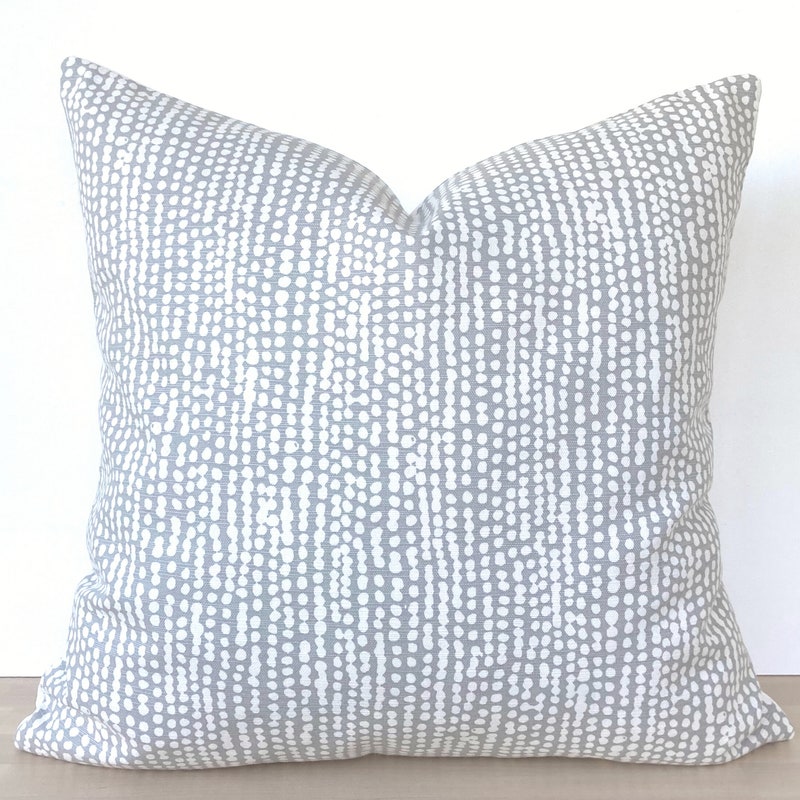 White Grey Pillow - Etsy