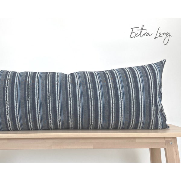 Dark Blue Lumbar Pillow - Etsy