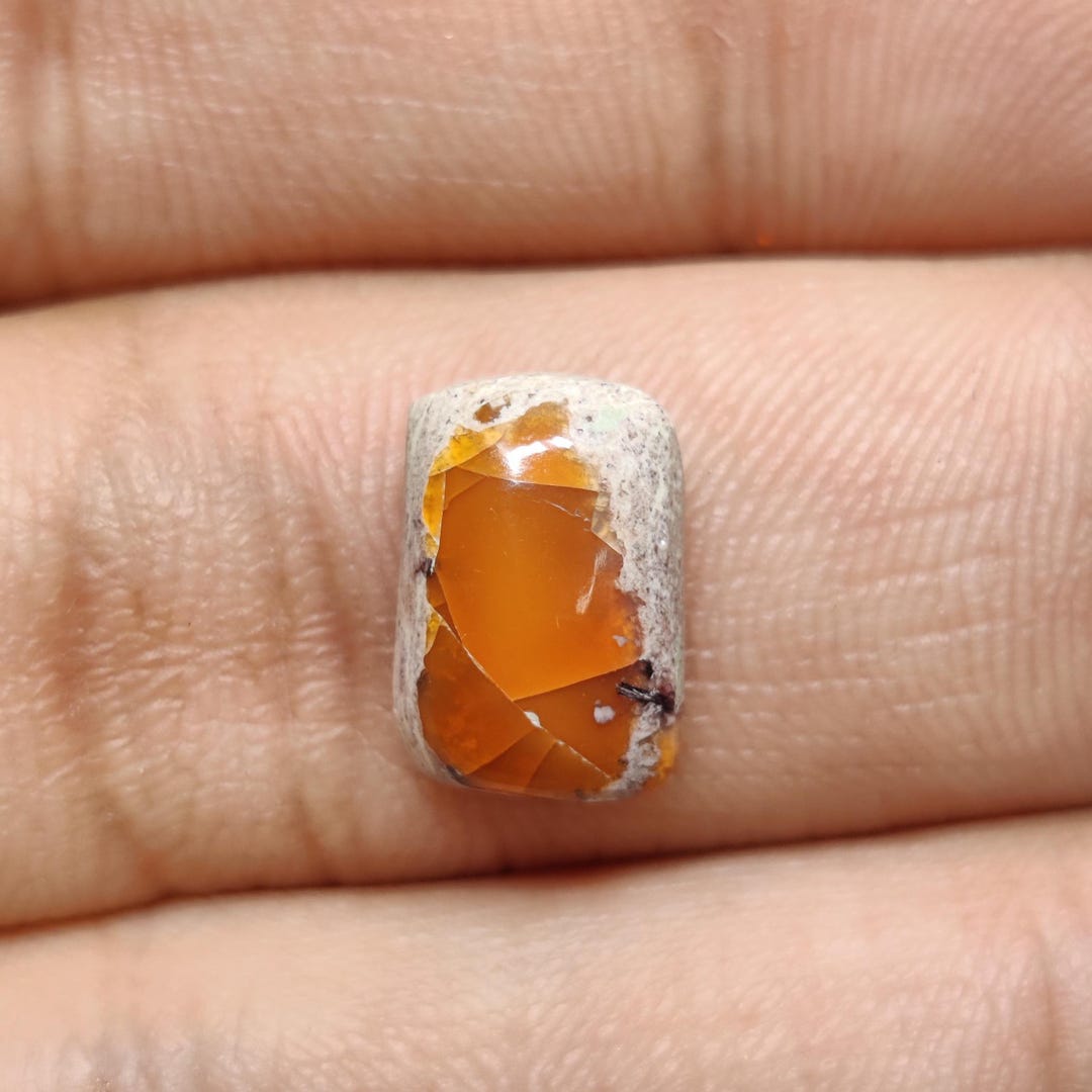 3 CT Rare Boulder / Mexican Fire Opal , Cabochon , Matrix Stone ...