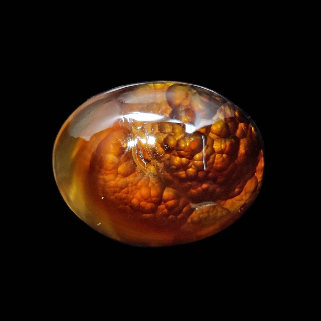 3.7 Carat of Natural Mexican Fire Agate Loose Gemstone for Jewelry ...