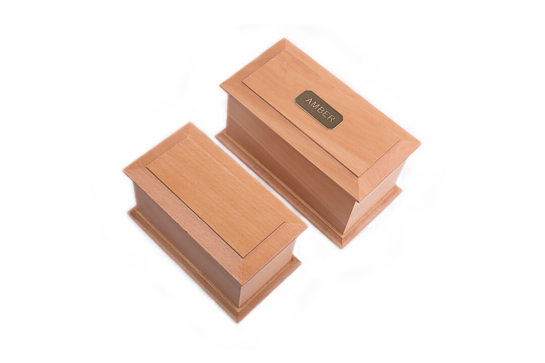 Wooden Pet Cremation Urn, Memorial, Casket Small Size Dog, Cat, for ...
