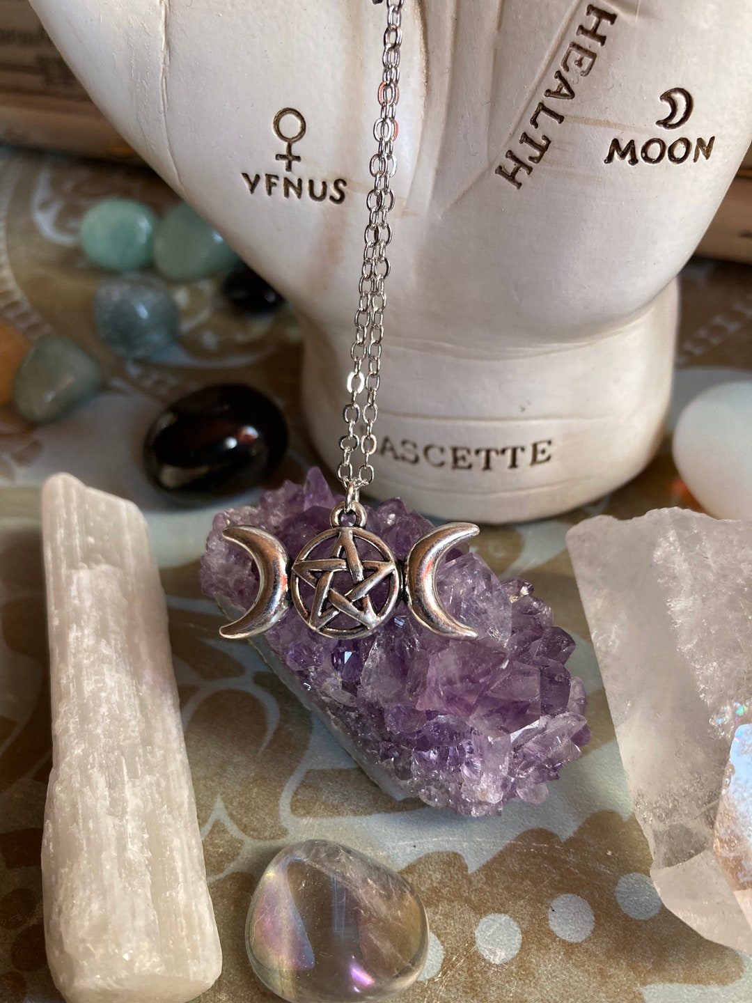 Triple Moon Necklace - Etsy
