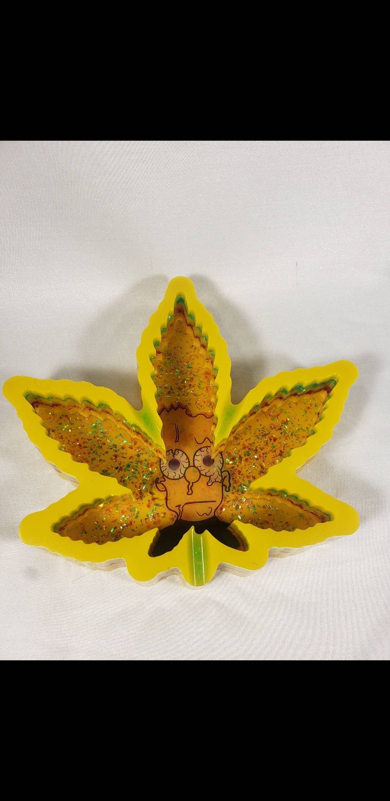 Bart Simpson Layered Marijuana Leaf Astray - Etsy