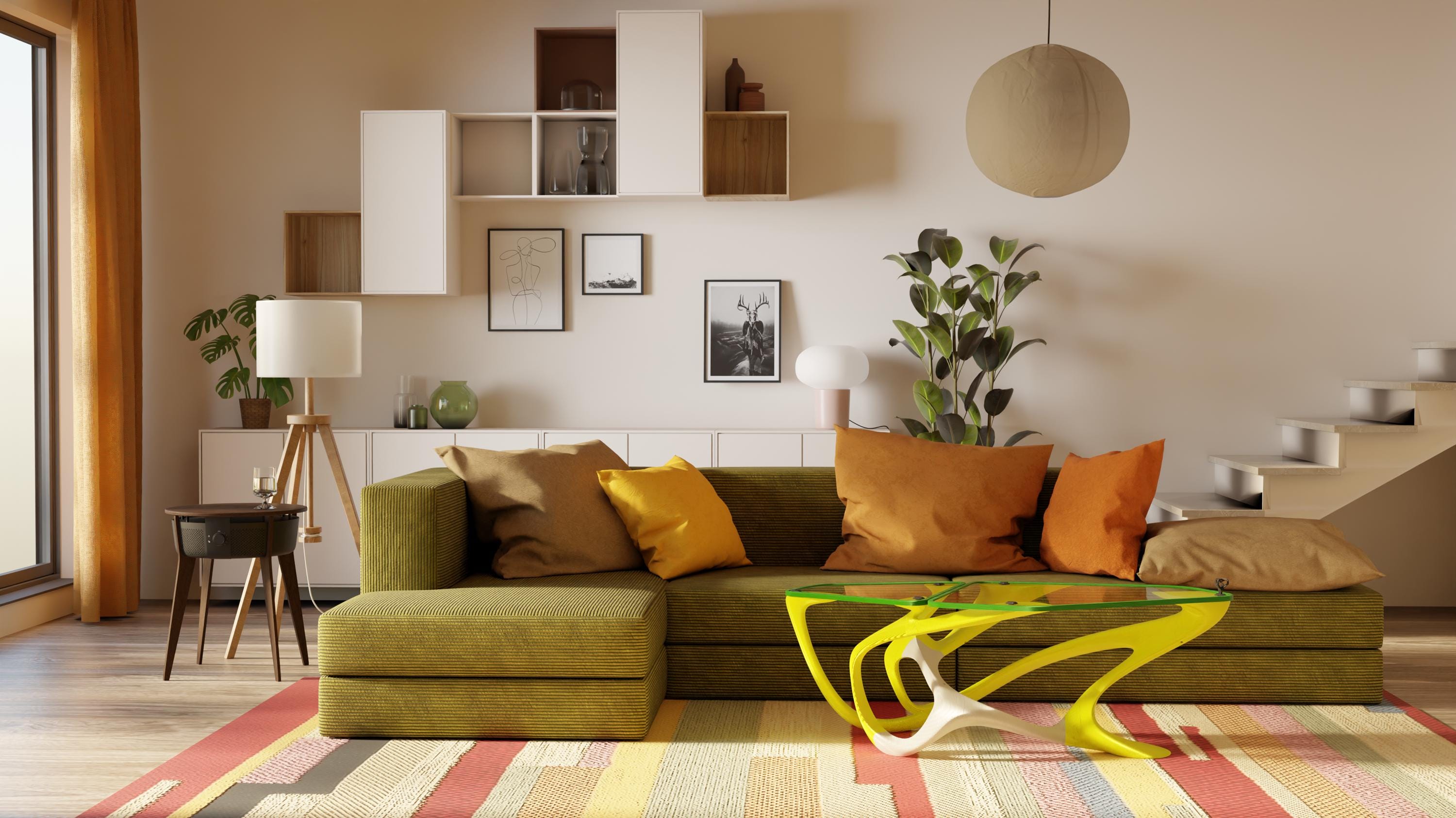 Customizable 3d-printed Coffee Table - Eco-friendly, Modular, & Color ...