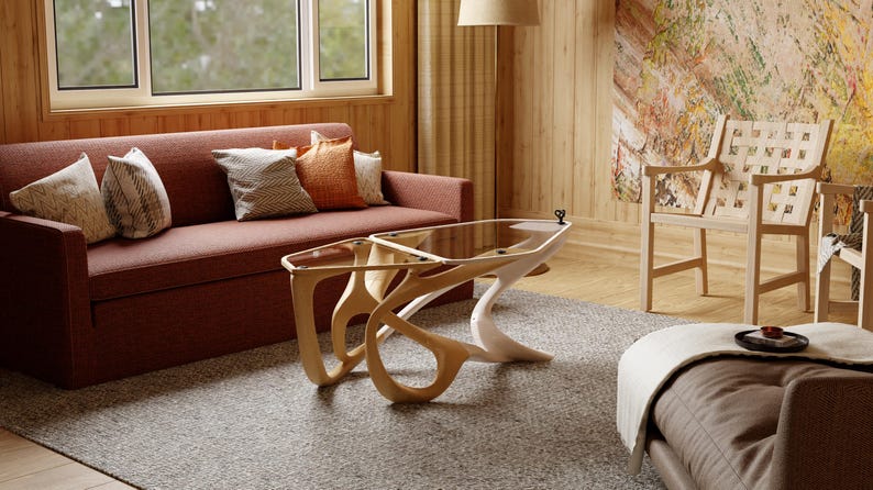 Sculptural Customizable 3d-printed Coffee Table, Modular Design With ...