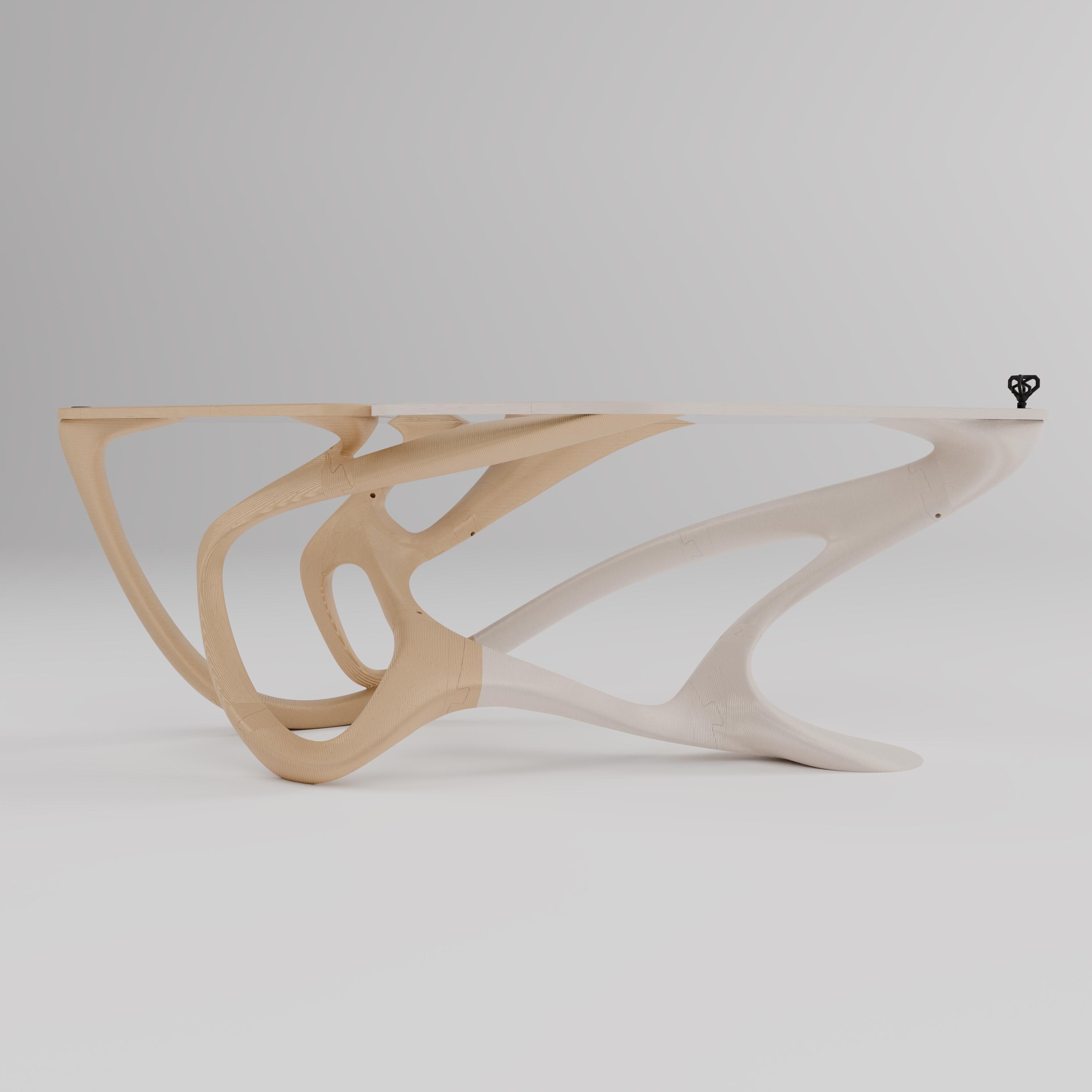 Sculptural Customizable 3d-printed Coffee Table, Modular Design With ...