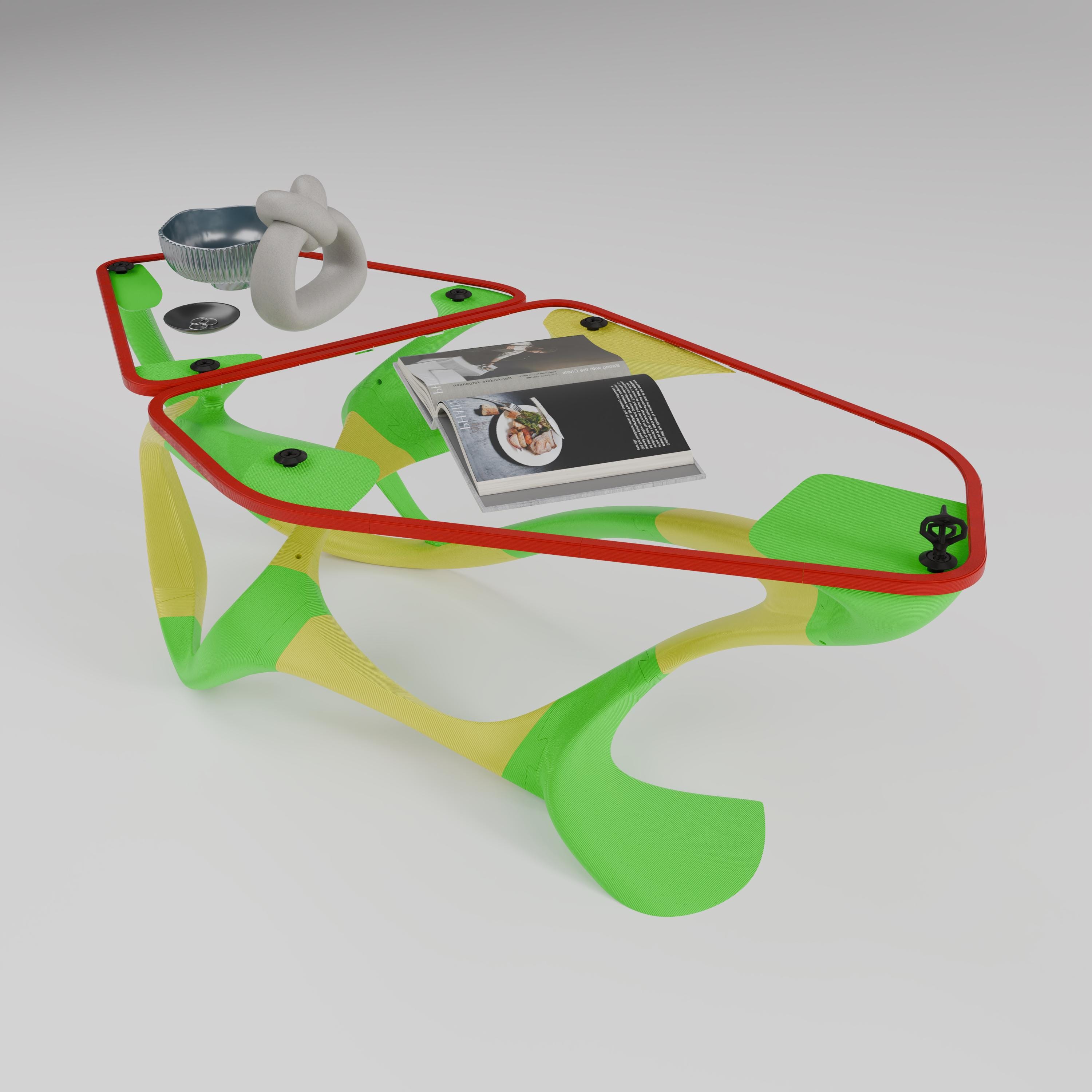 Sculptural Customizable 3d-printed Coffee Table, Modular Design With ...