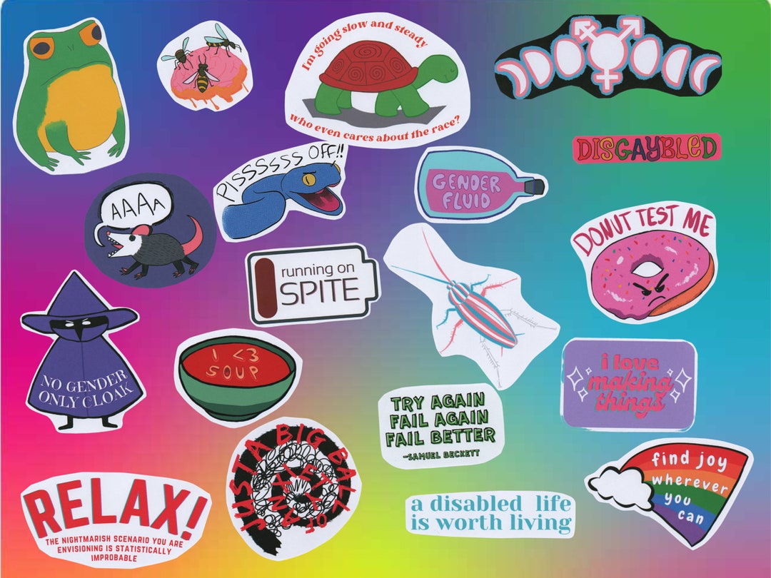 Choose Your Own Sticker Pack Cute Animals LGBT Mental Health - Etsy