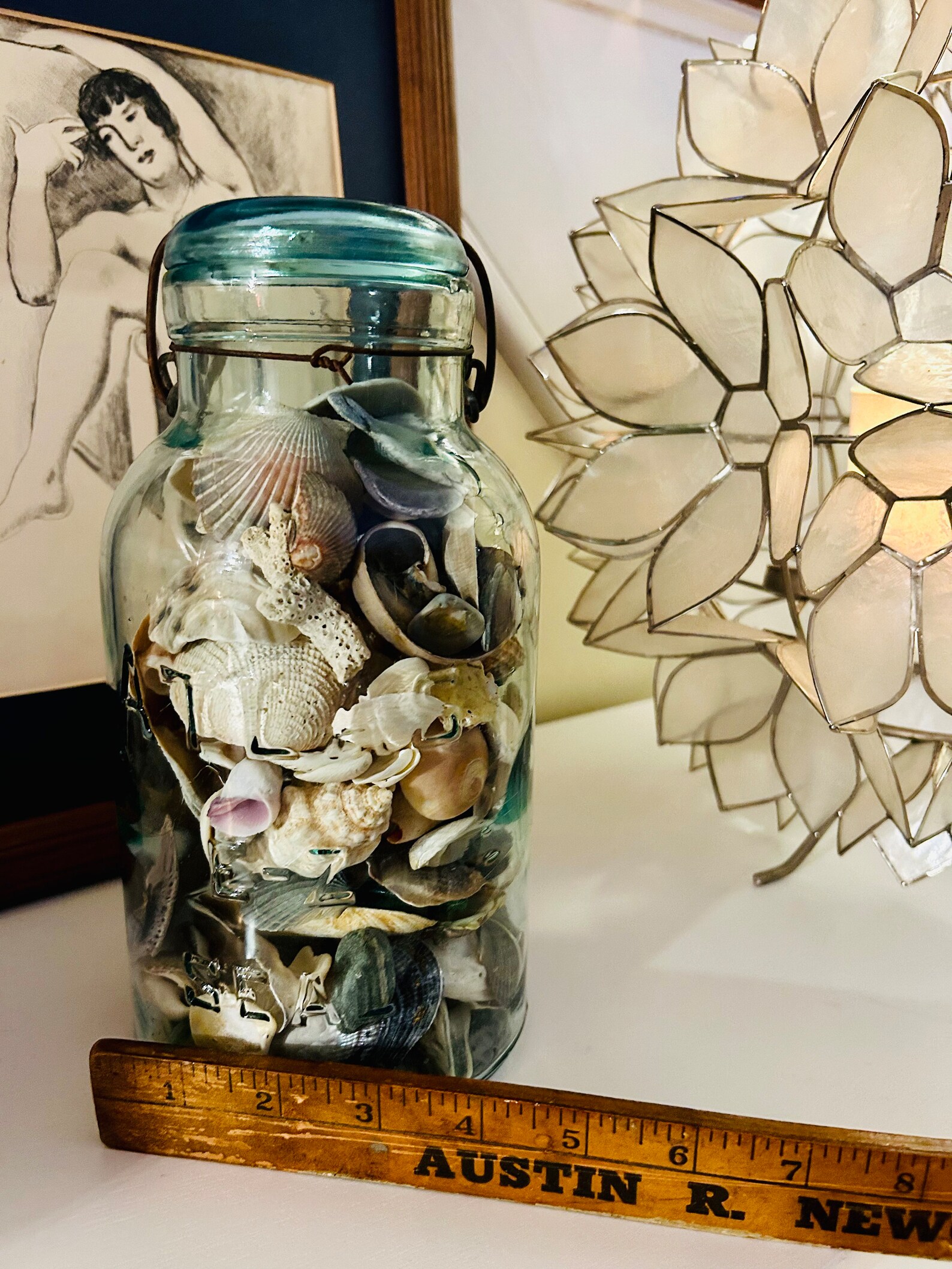 Vintage Large EZ Seal Jar With Lid Filled With Seashells From Montauk ...