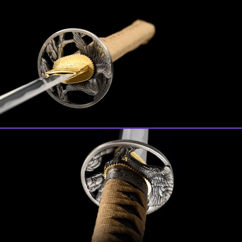 Ember Cocoa Tempest Katana Sword 1060 High-carbon Steel Brown Handle ...