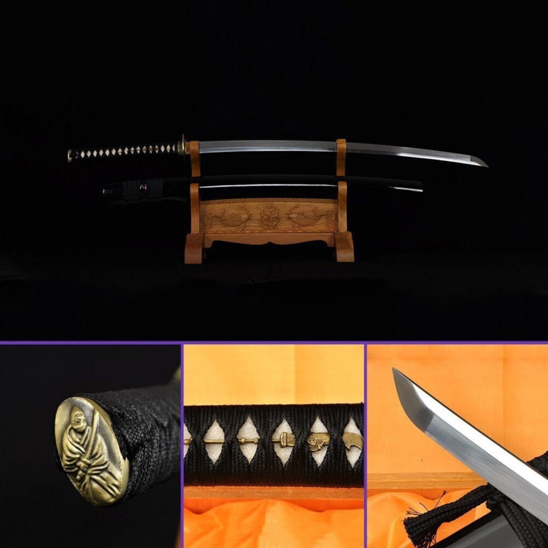 Eclipse Serenade Katana Sword 1060 High-carbon Steel Black Glossy ...
