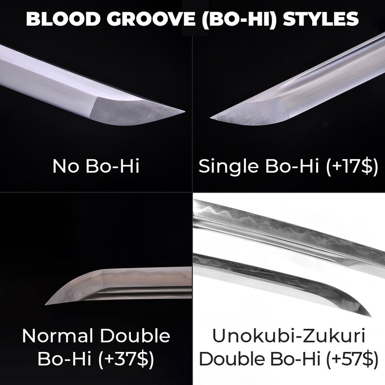 Full-tang High-carbon 1060 Steel Bare Blade for Katana, Wakizashi ...