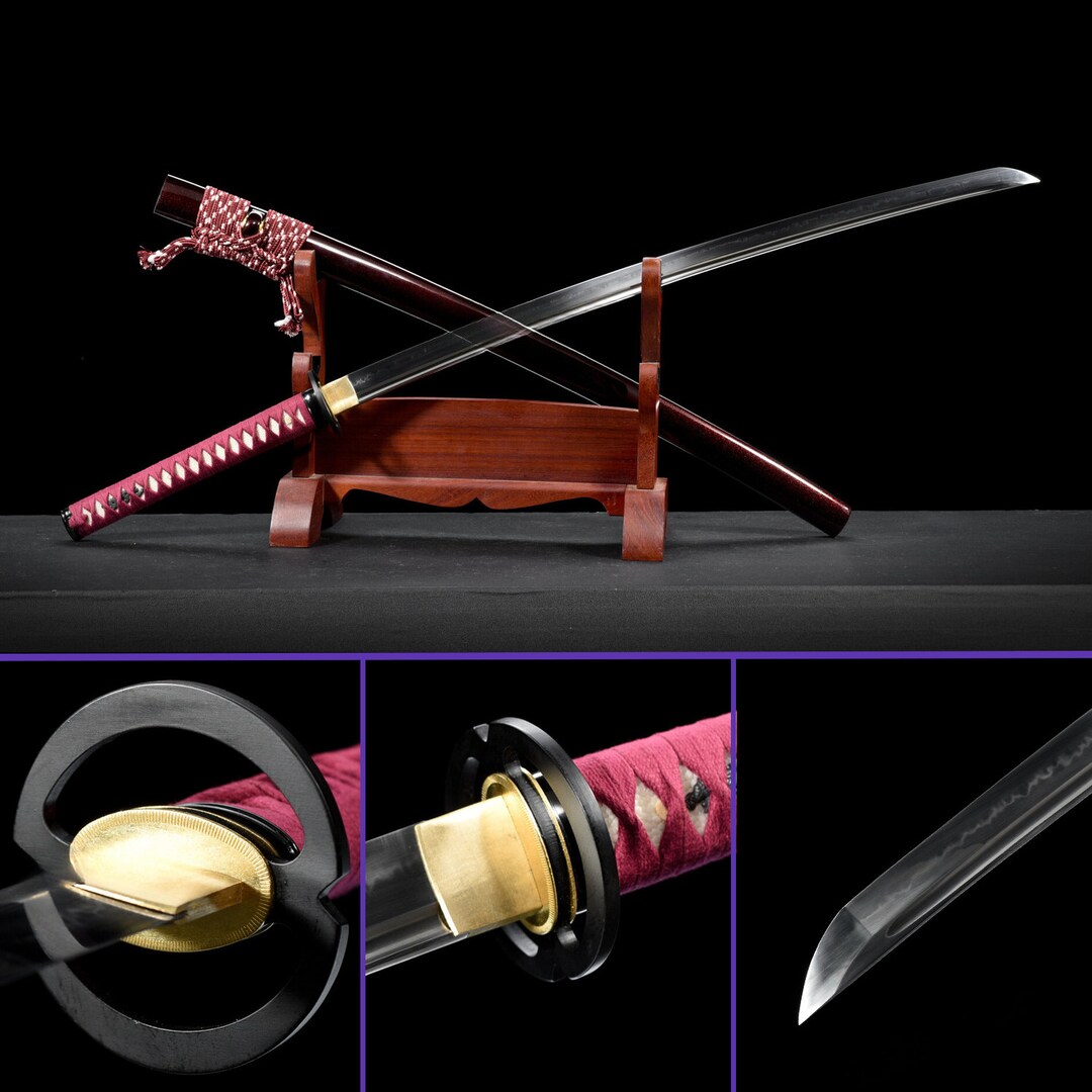 Darksteel Flamestrike Katana Sword T10 Steel Sword Simple Opening Iron ...