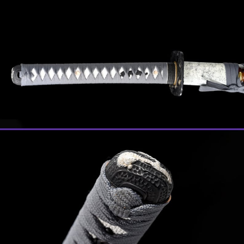 Starsteel Winter Katana Sword 1060 High-carbon Steel Blade Soft White ...