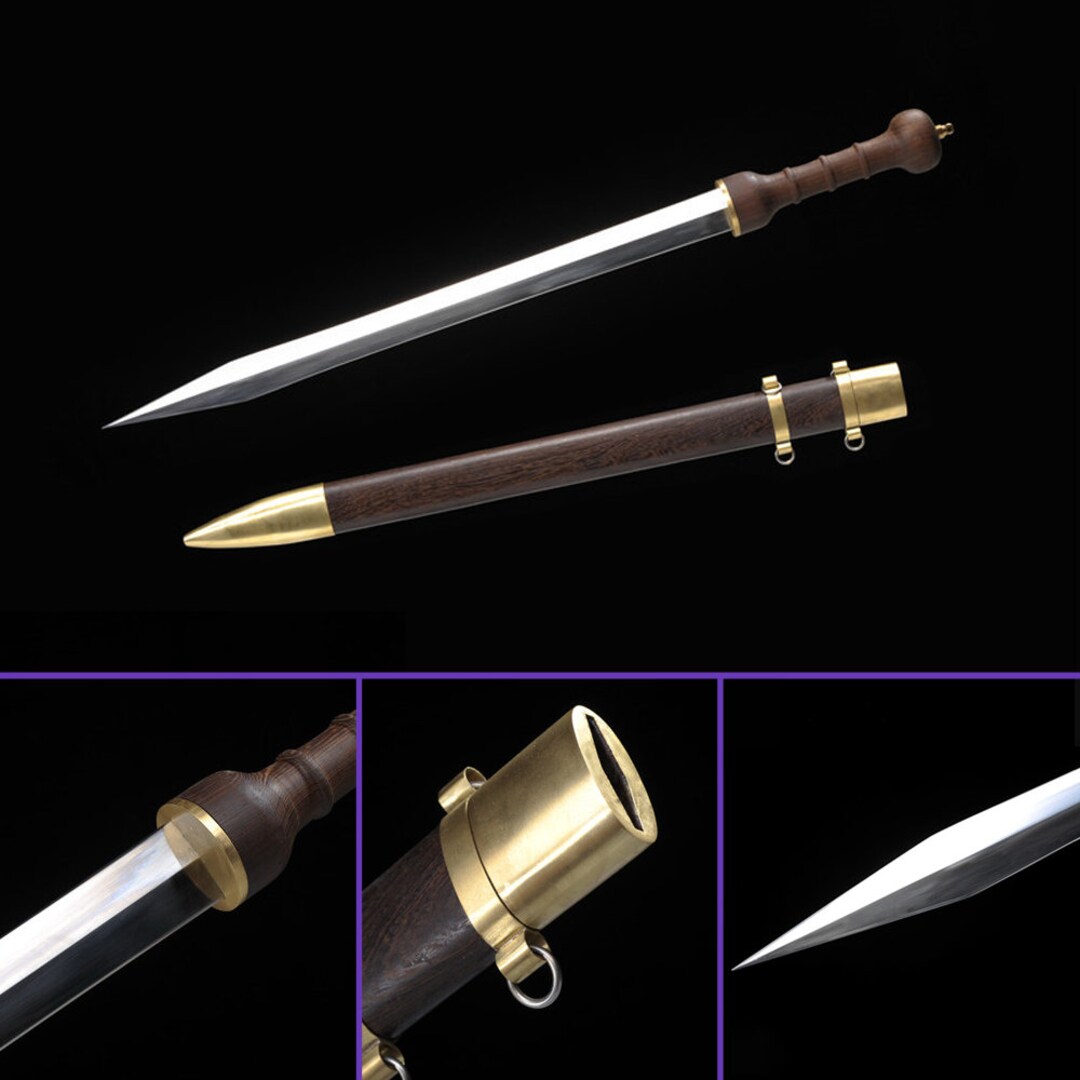 Roman Gladius Legionary Sword 1095 High-carbon Steel Brass - Etsy