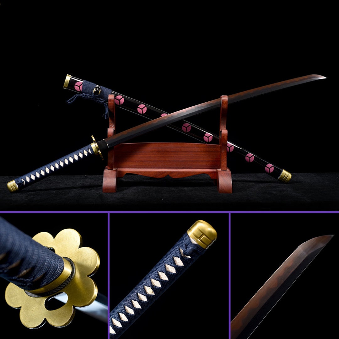 Roronoa Zoro's Meitou Shusui Katana Sword 1095 Folded Steel Real Full ...