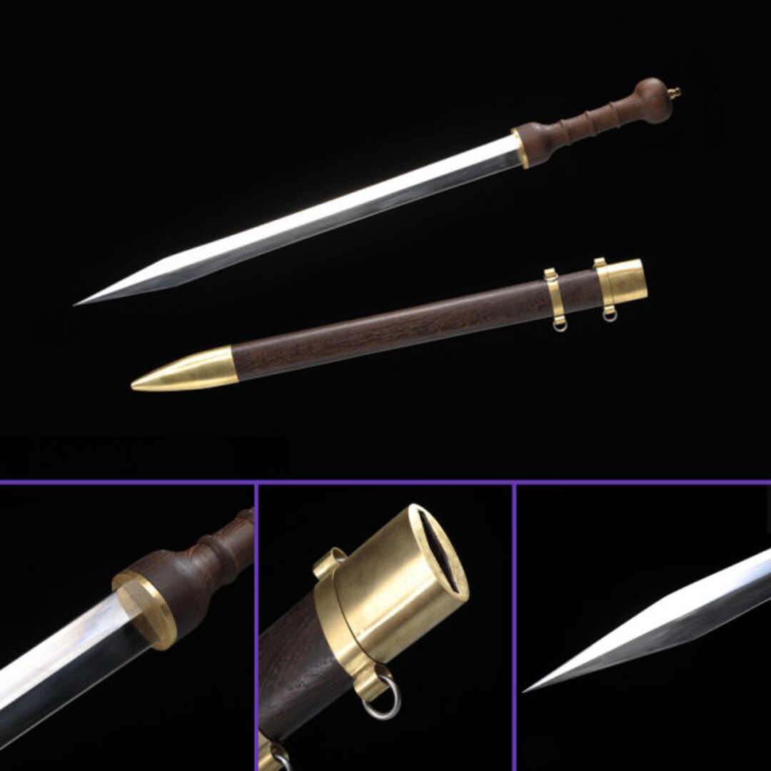 Roman Gladius Legionary Sword 1095 High-carbon Steel Double-edged Blade ...