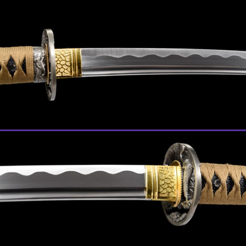 Ember Cocoa Tempest Katana Sword 1060 High-carbon Steel Brown Handle ...