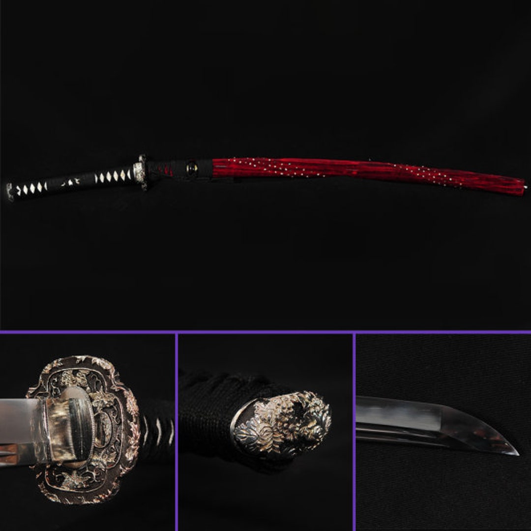 Deep Inferno Flame Katana Sword Sanmai Steel Blade Ultimate Red ...