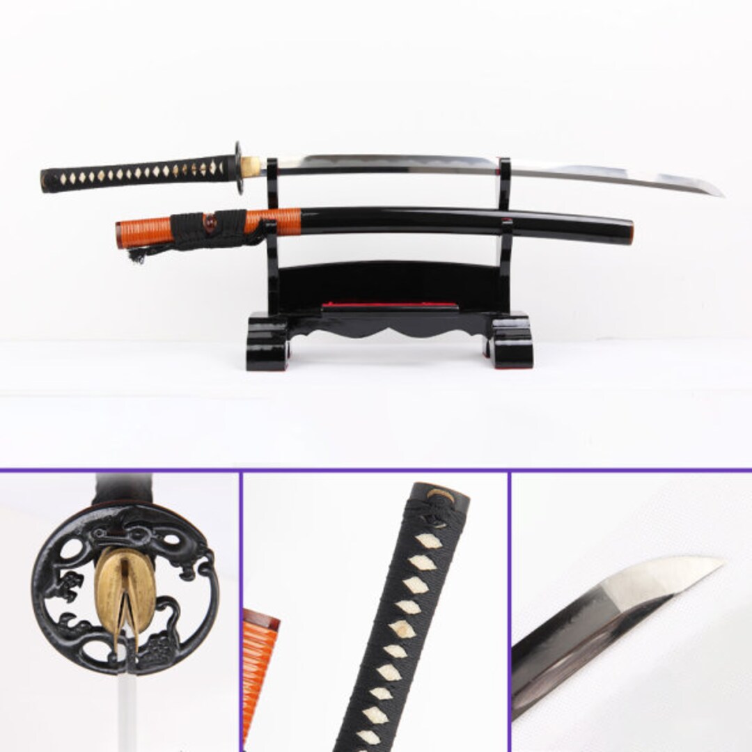 Midnight Fury Katana Sword 1095 High-carbon Steel Black Theme Sword ...