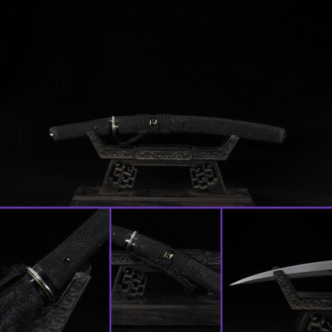 Blackfire Rayskin Japanese Tanto Tamahagane Steel Blade Hand-forged ...