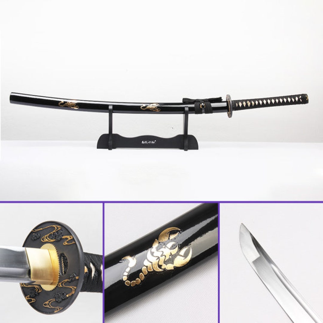 Scorpion's Void Katana Sword 1060 High-carbon Steel Blade Handmade ...