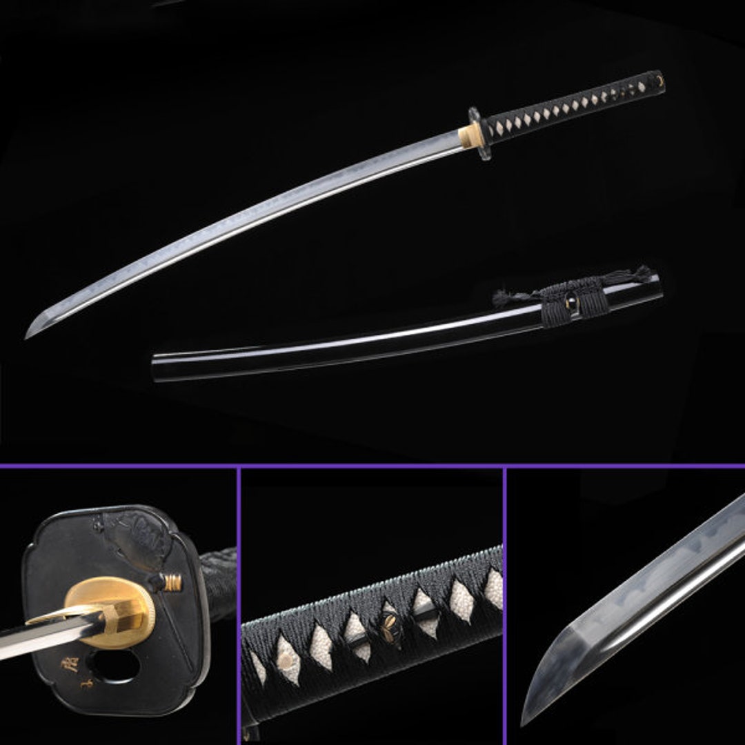 Midnight Serenity Katana Sword 1095 High-carbon Steel Sword Black ...