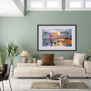 Seattle Public Market, John Ebner, Pike Street Market, Watercolor ...