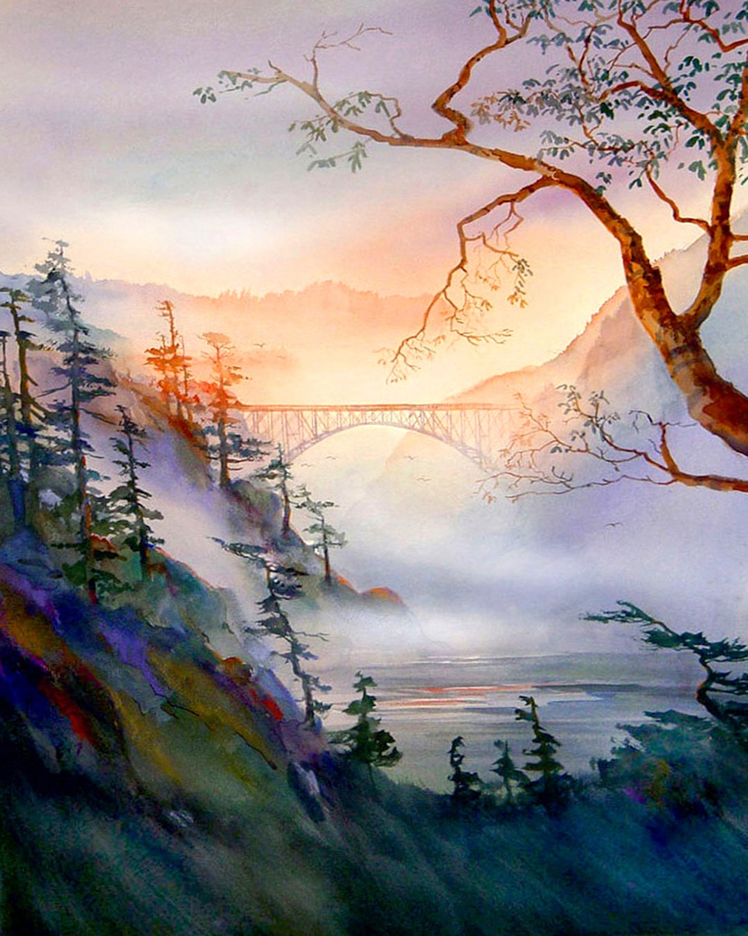 Sunrise at Deception Pass, John Ebner 8 X 10 Decorative Tile ...